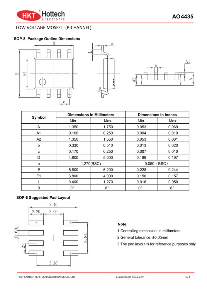 AO4435 datasheet page 4