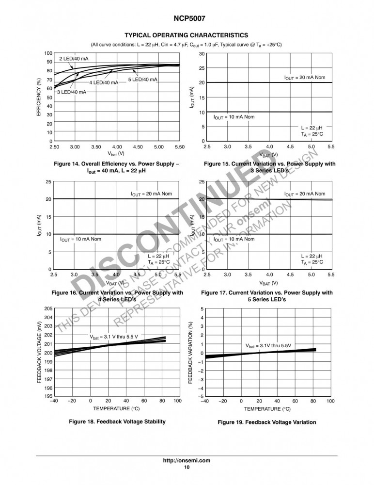 NCP5007 datasheet page 10