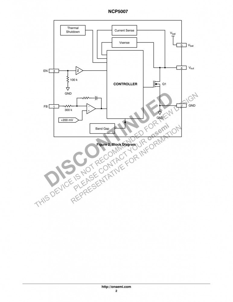 NCP5007 datasheet page 2