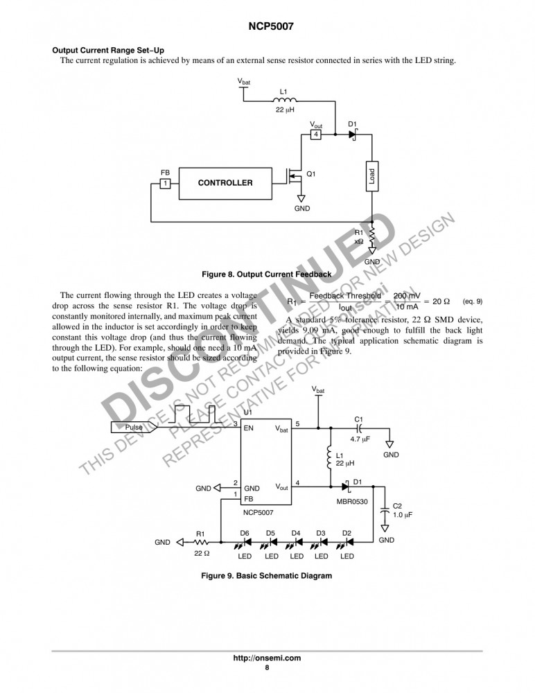 NCP5007 datasheet page 8