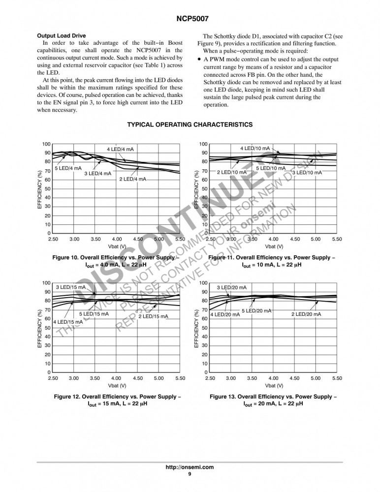 NCP5007 datasheet page 9