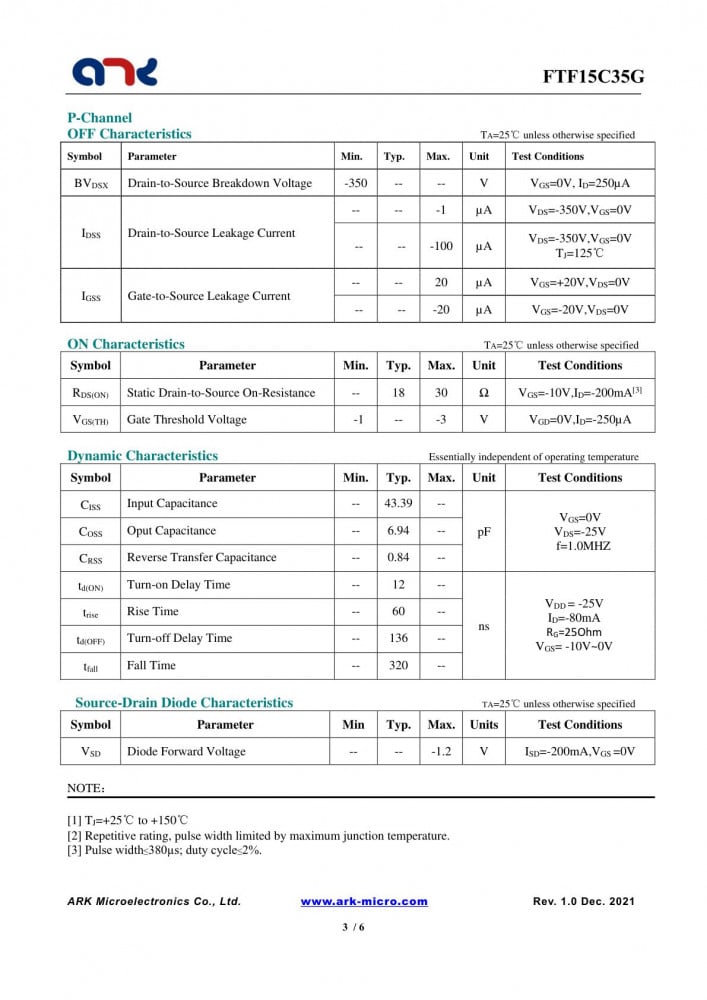 FTF15C35G datasheet page 3