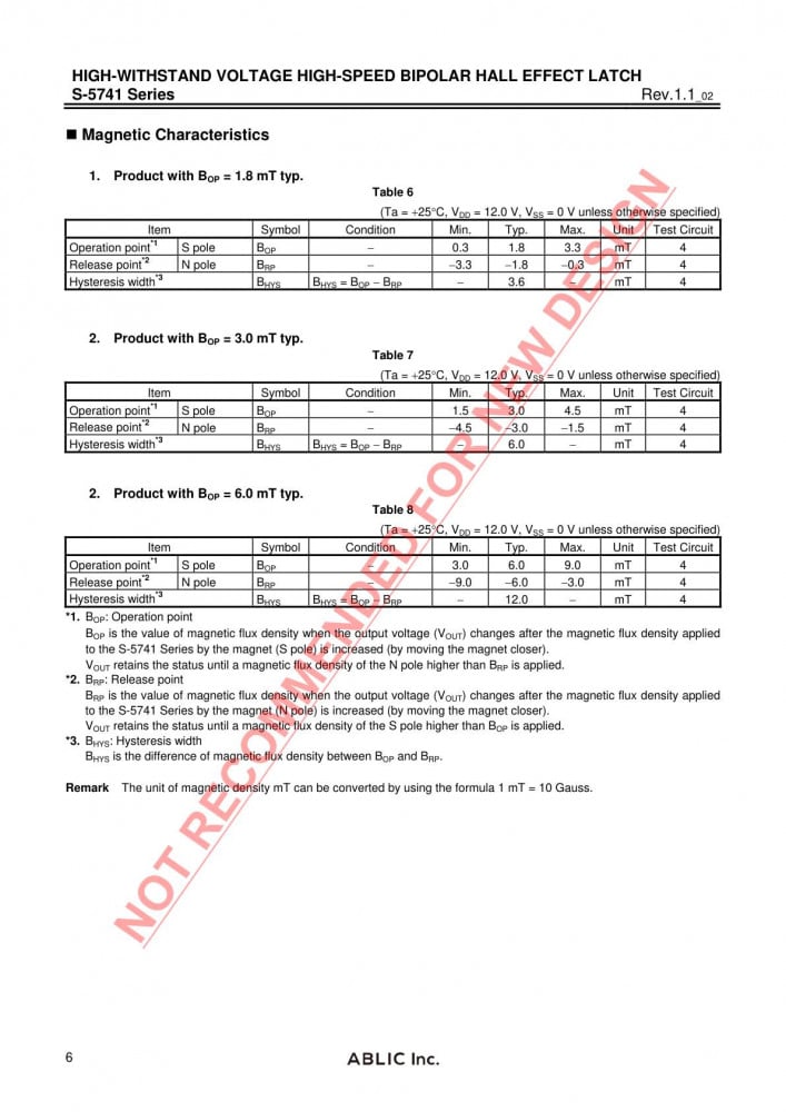ABLIC S-5741 datasheet page 6