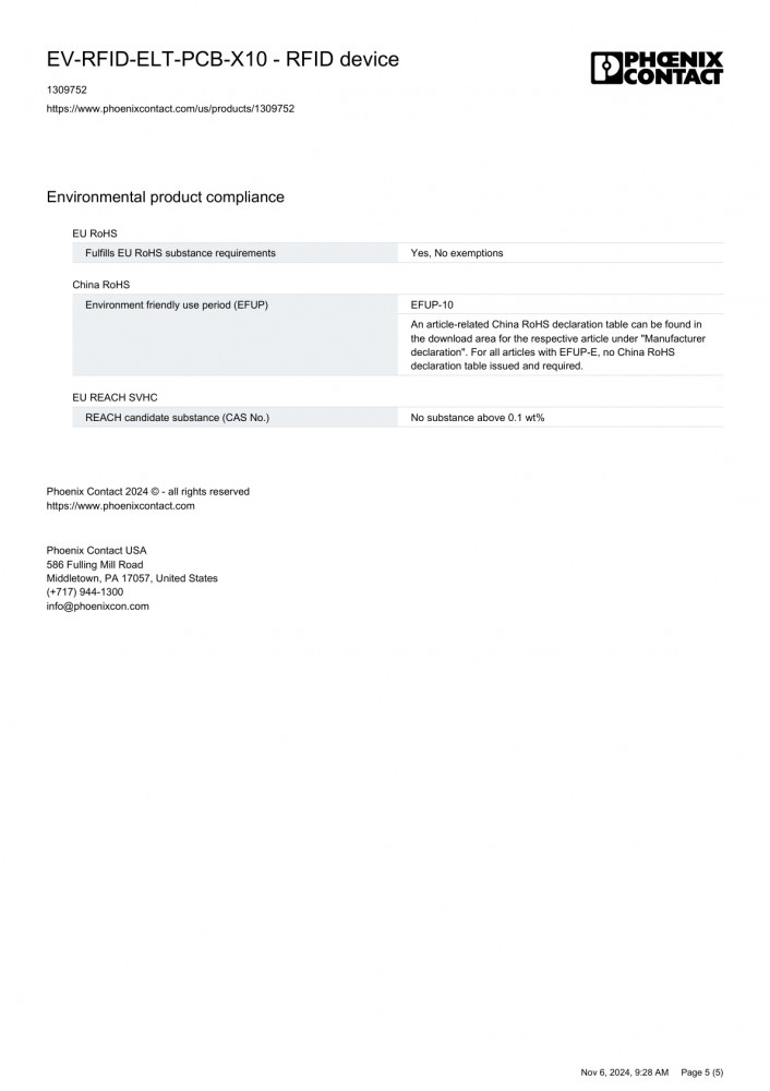 Phoenix Contact 1309752 technical document page 5