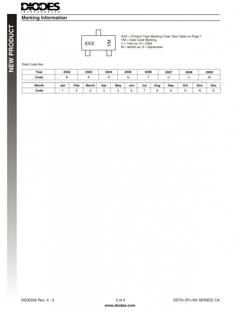 DDTA114WCAQ-7-F datasheet page 3