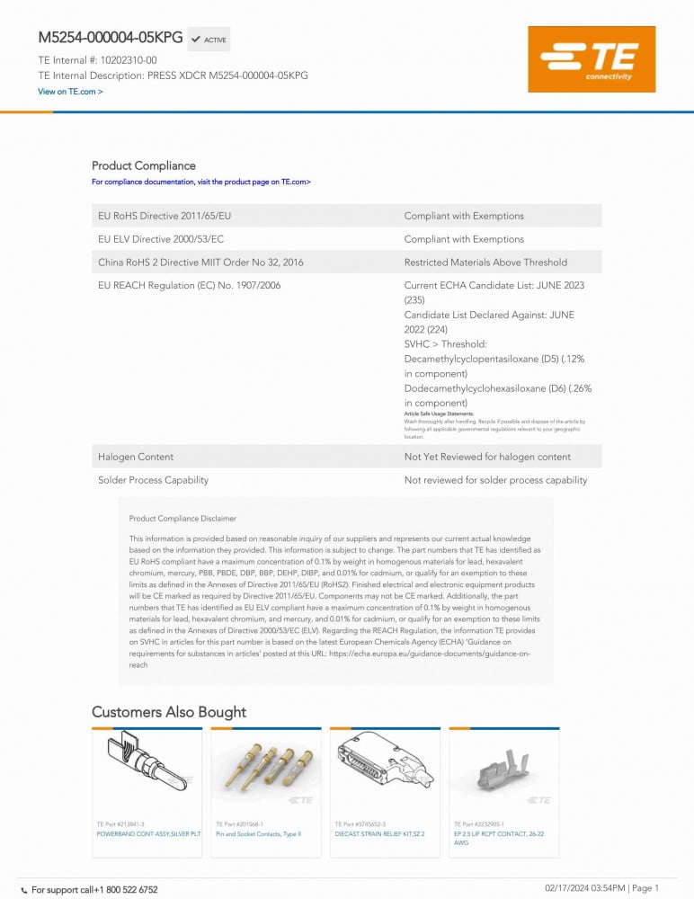 M5254-000004-05KPG technical document page 1