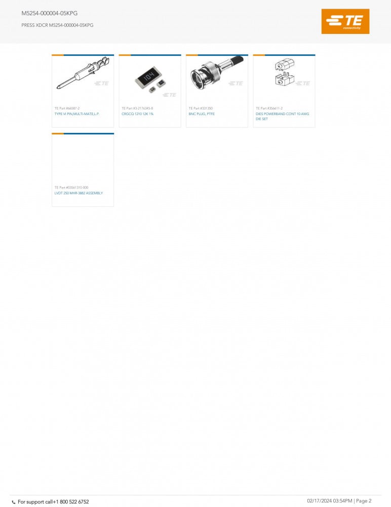 M5254-000004-05KPG technical document page 2