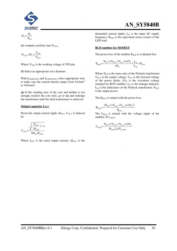 SY5840BFAC datasheet page 10