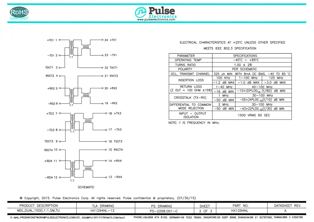 HX1294NL datasheet page 2