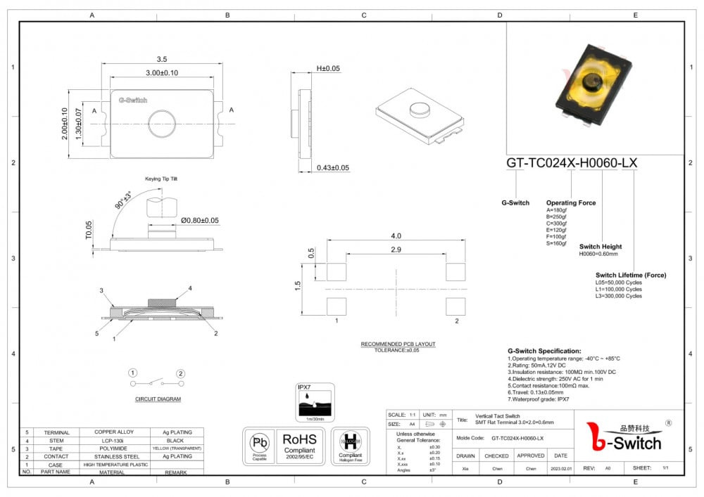 GT-TC024S-H0060-L1 technical document page