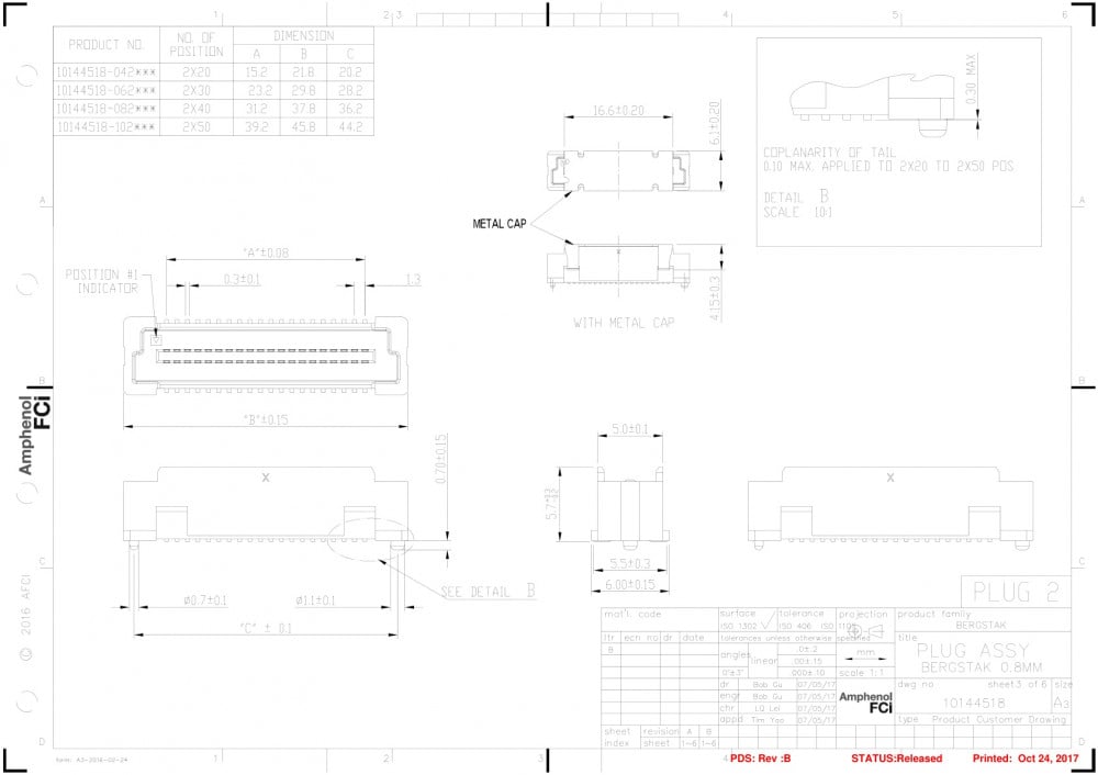 Amphenol 10144518 drawing sheet 3