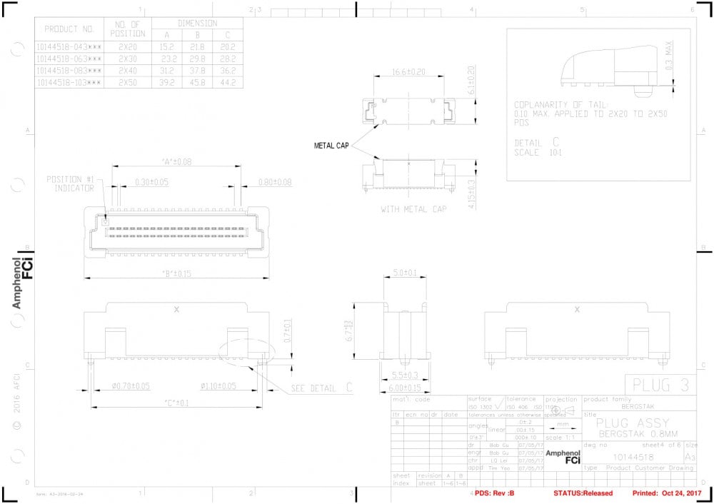 Amphenol 10144518 drawing sheet 4