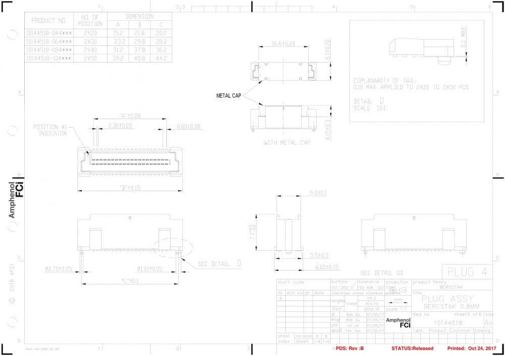 Amphenol 10144518 drawing sheet 5