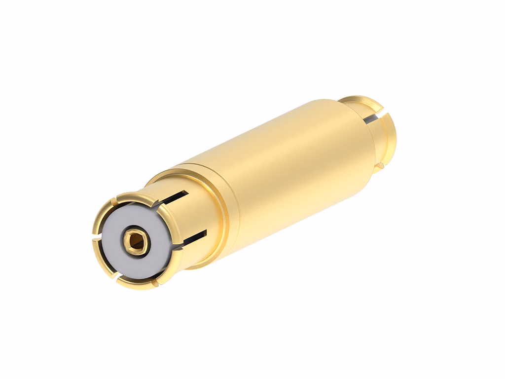 SMP-MAX Jack-to-SMP-MAX Jack Adapter, 14.09mm Length, 0.025µm Gold (Au) Plating, Tray, 50 Ohms