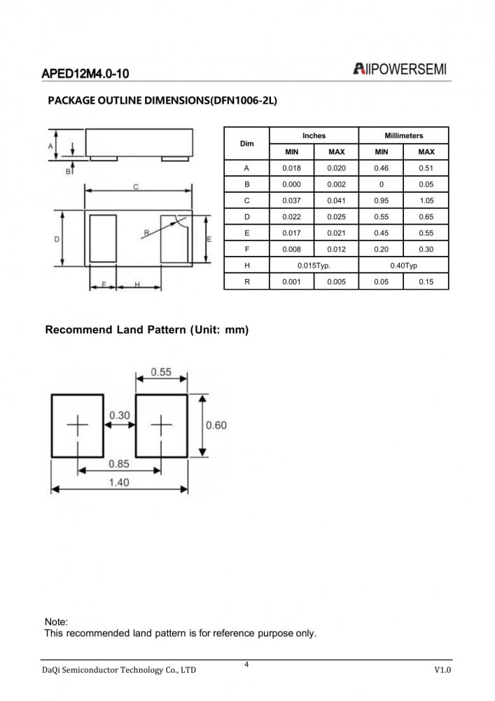APED12M4.0-10 datasheet page 4