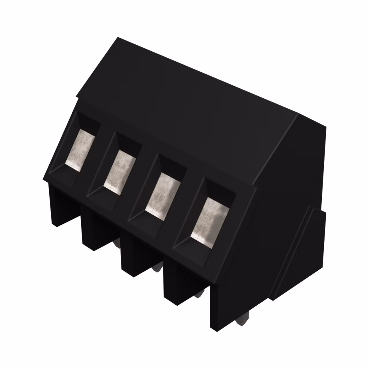 5.00mm Pitch Beau Eurostyle Low Profile, 35° Wire Entry, Single Level Modular Terminal Block, 4 Circuits for sale