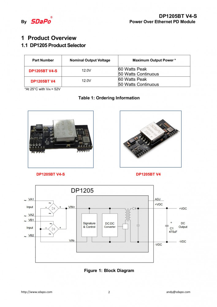 DP1205BT V4-S datasheet page 2