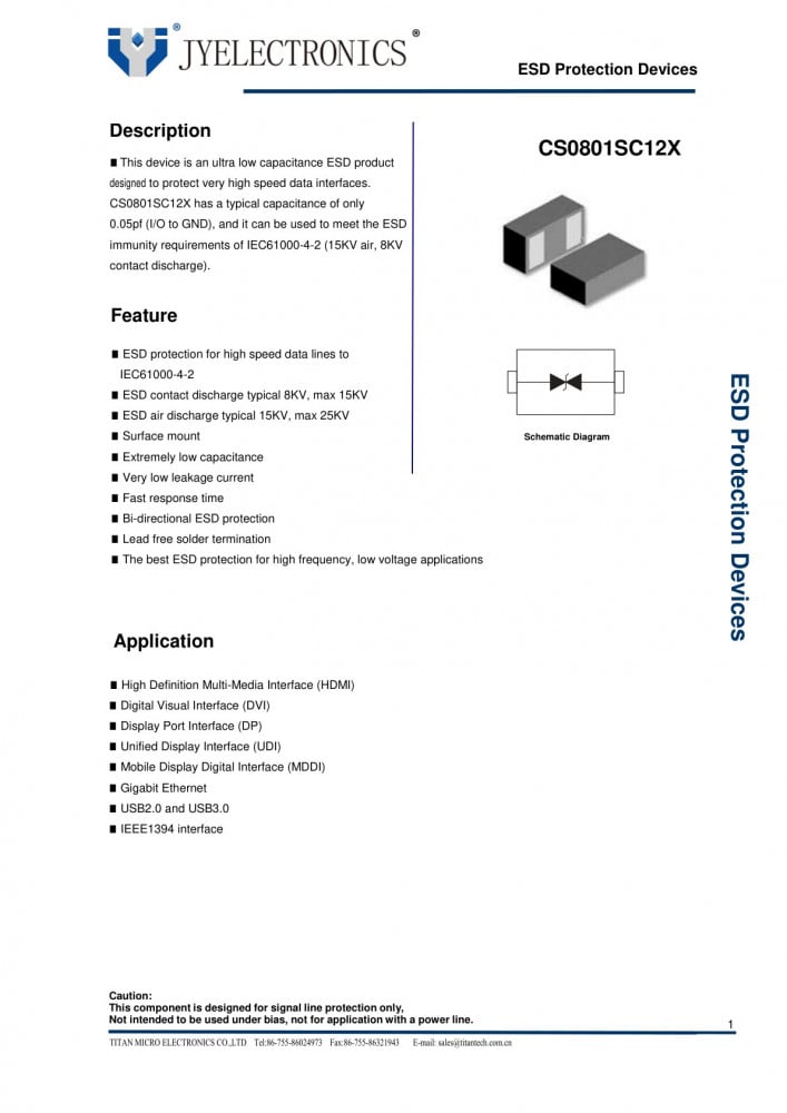 CS0801SC12X datasheet page 1