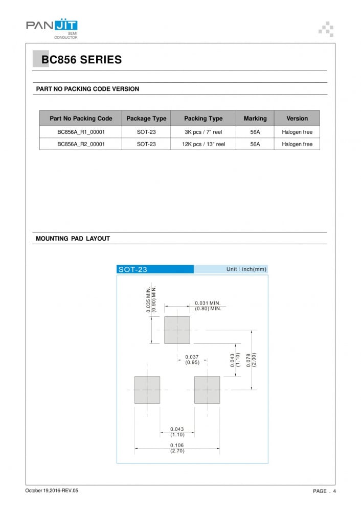 PANJIT BC857B datasheet page 4