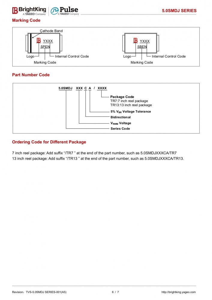 BrightKing TVS datasheet page 6