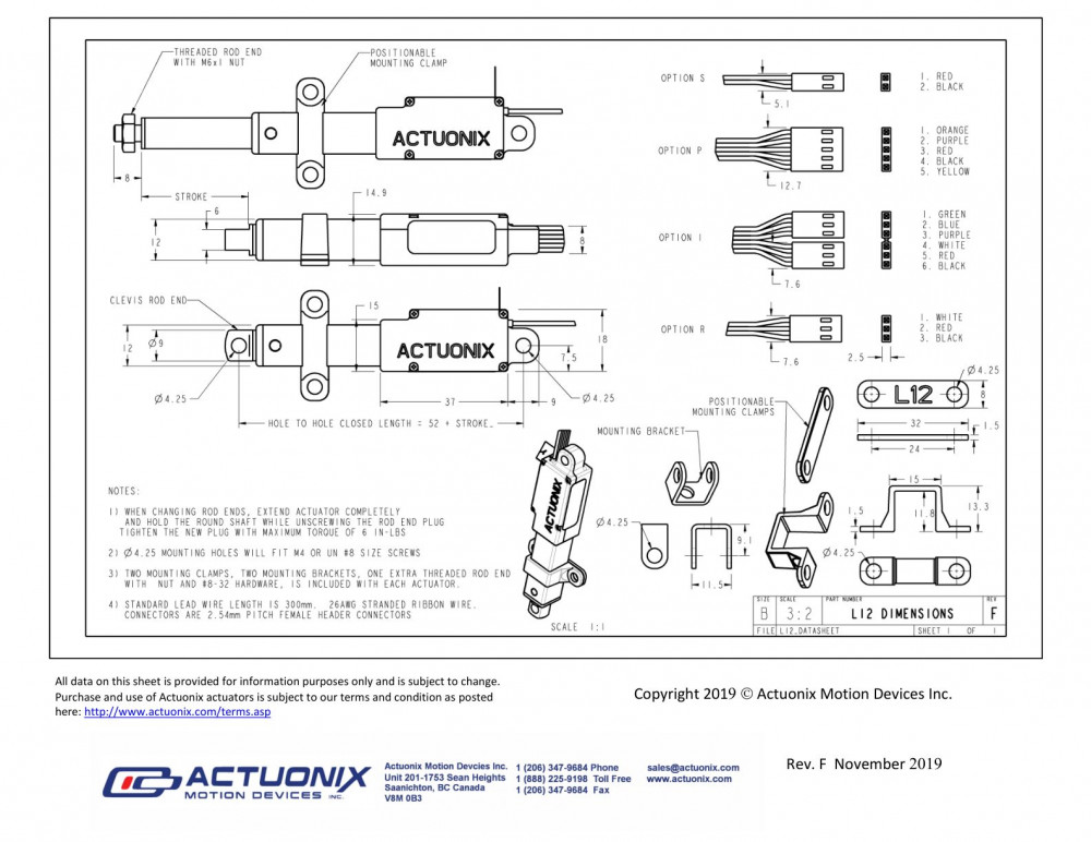 L12 actuator technical document, page 4