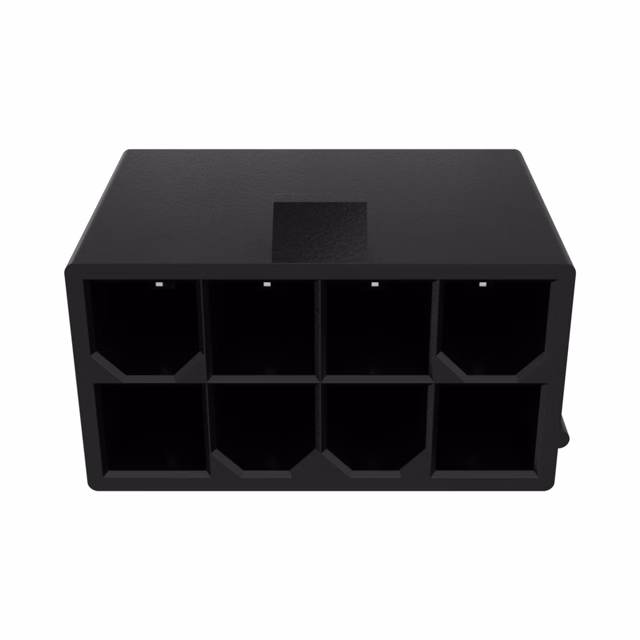 Mini-Fit Jr. Header, Dual Row, Right-Angle, with Snap-in Plastic Peg PCB Lock, 8 Circuits, UL 94V-2, Matte Tin (Sn) Plating, Black, Tray for sale