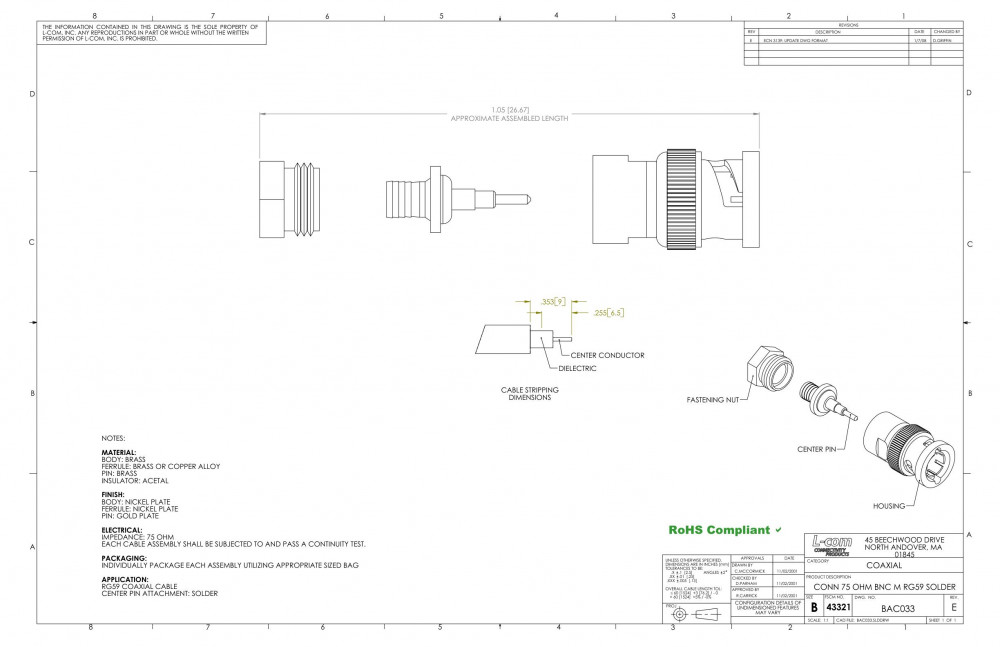 L-com BAC033 technical document preview