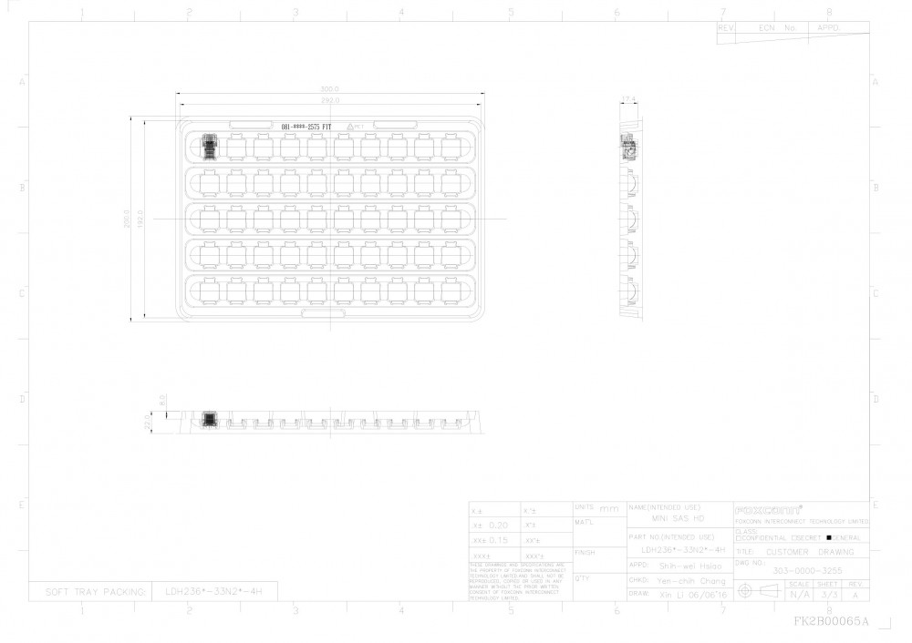 FOXCONN LDH2363-33N20-7H packing drawing page 3