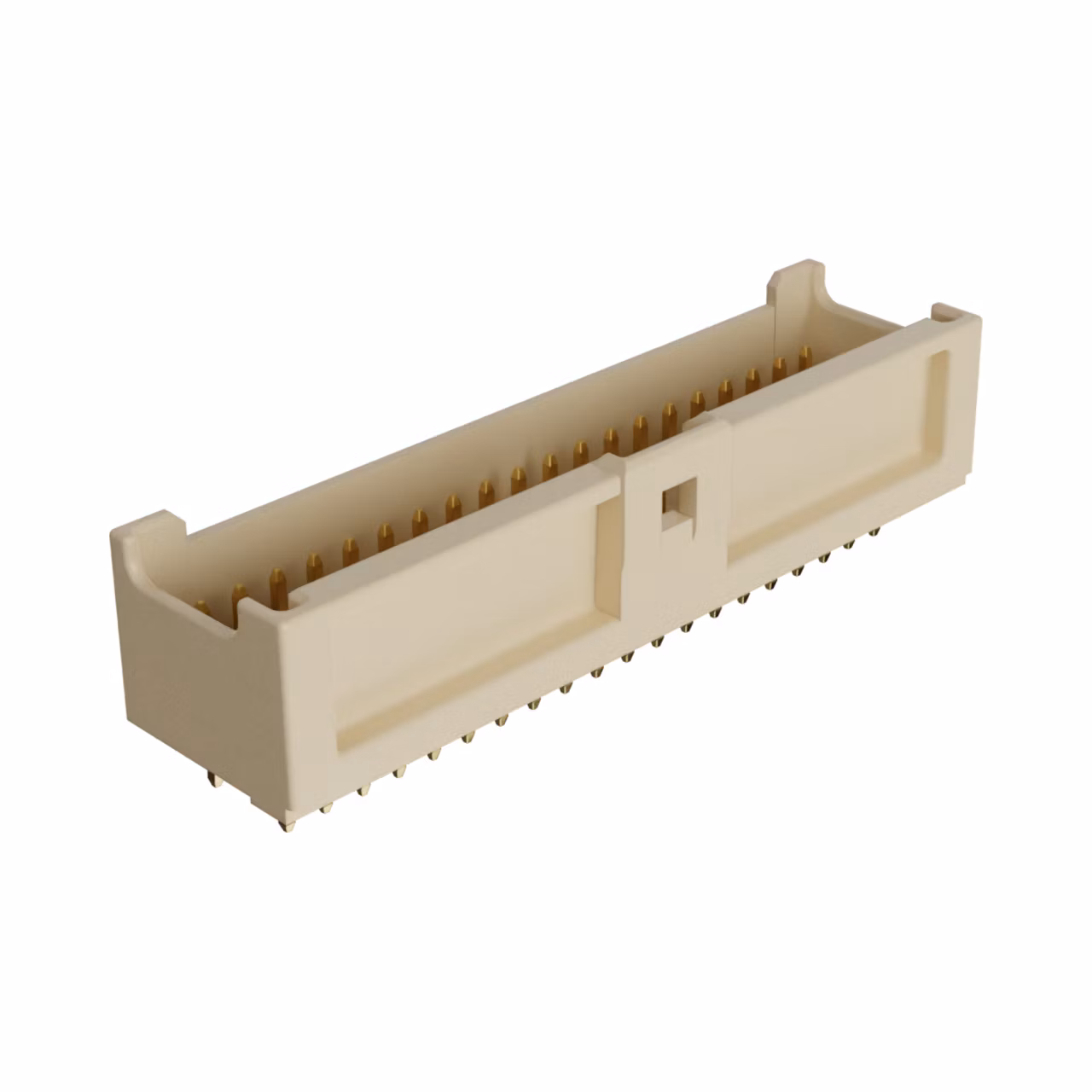 MicroClasp Vertical Header, 2.00mm Pitch, Dual Row, Through Hole, Gold Flash (Au) Plating, 16 Circuits, without PCB Locator