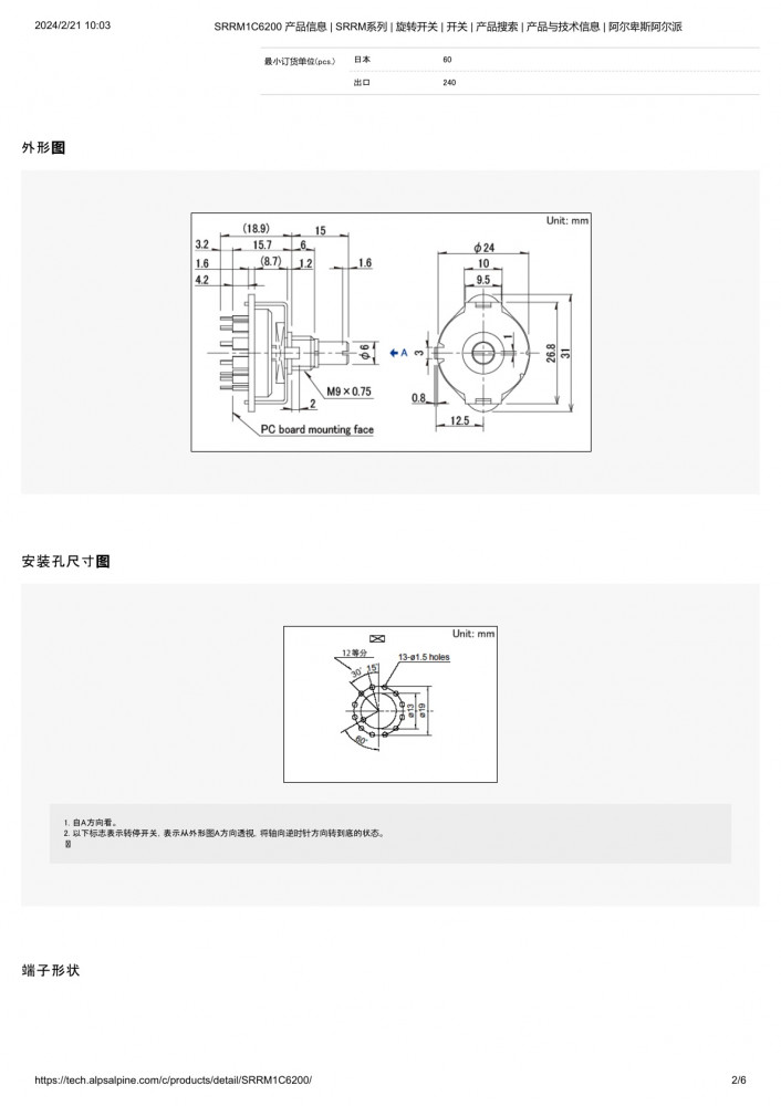 SRRM1C6200 catalogue page 2