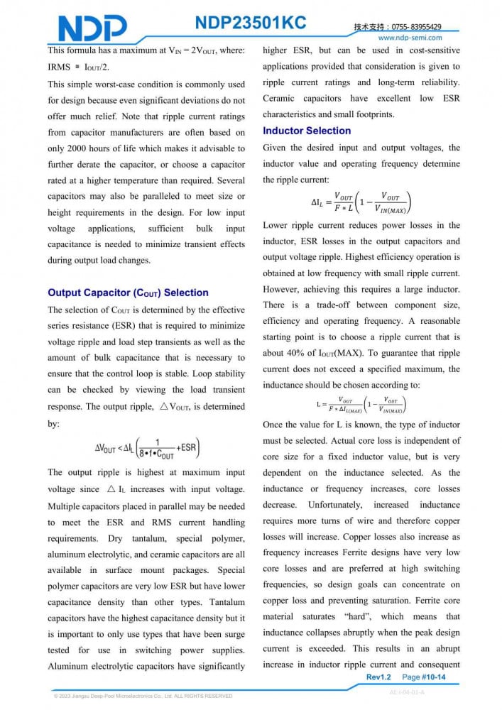 NDP23501KC datasheet page 10