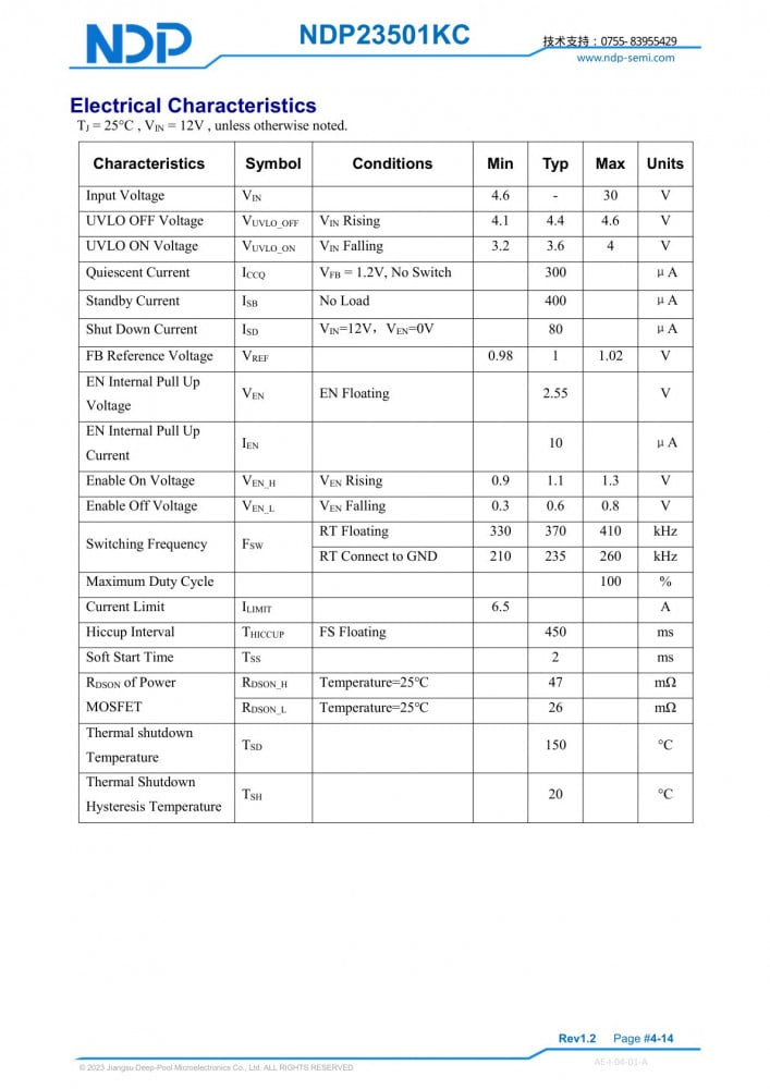 NDP23501KC datasheet page 4