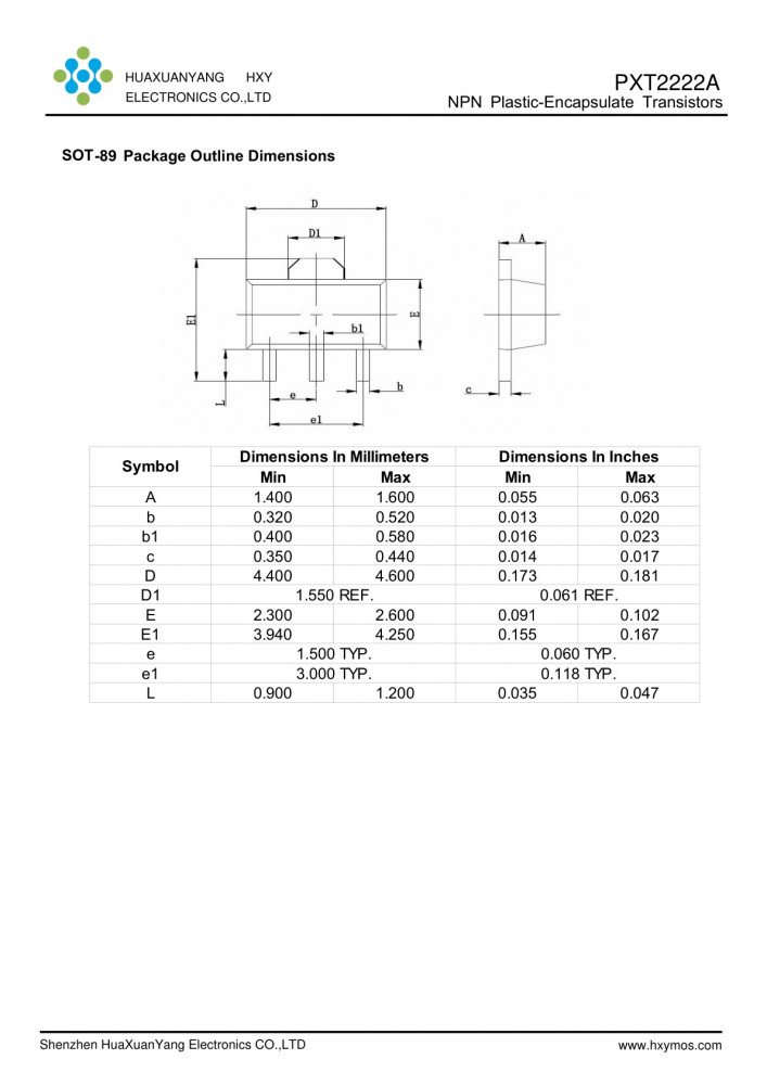 PXT2222A-HXY datasheet page 3