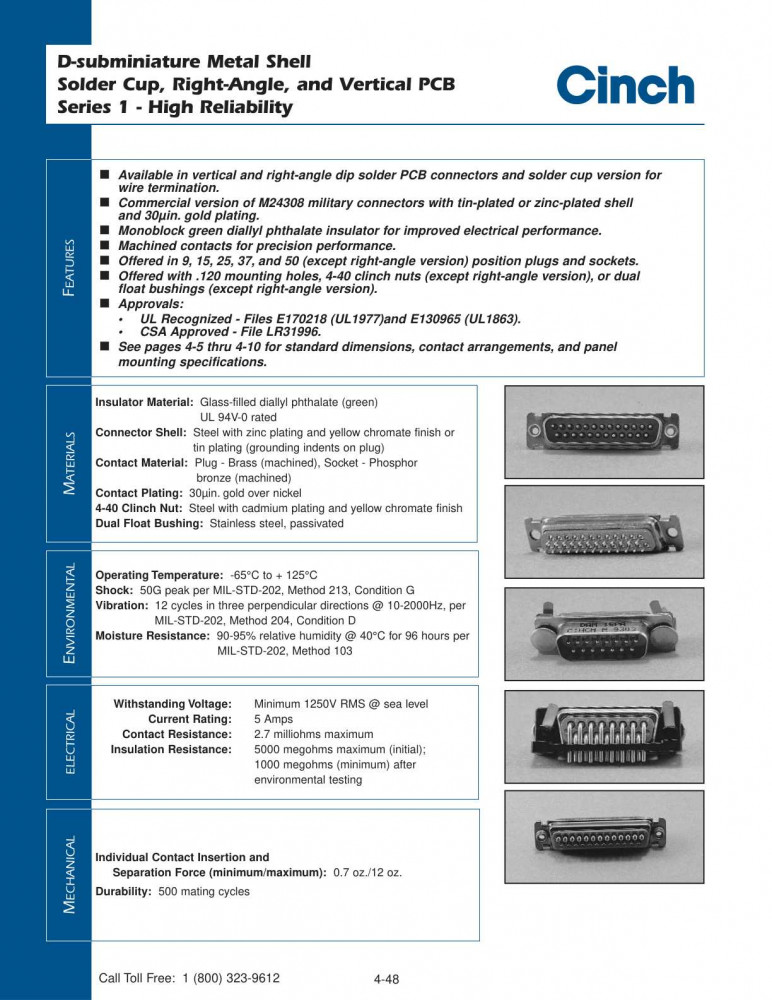 CINCH connector document page 1