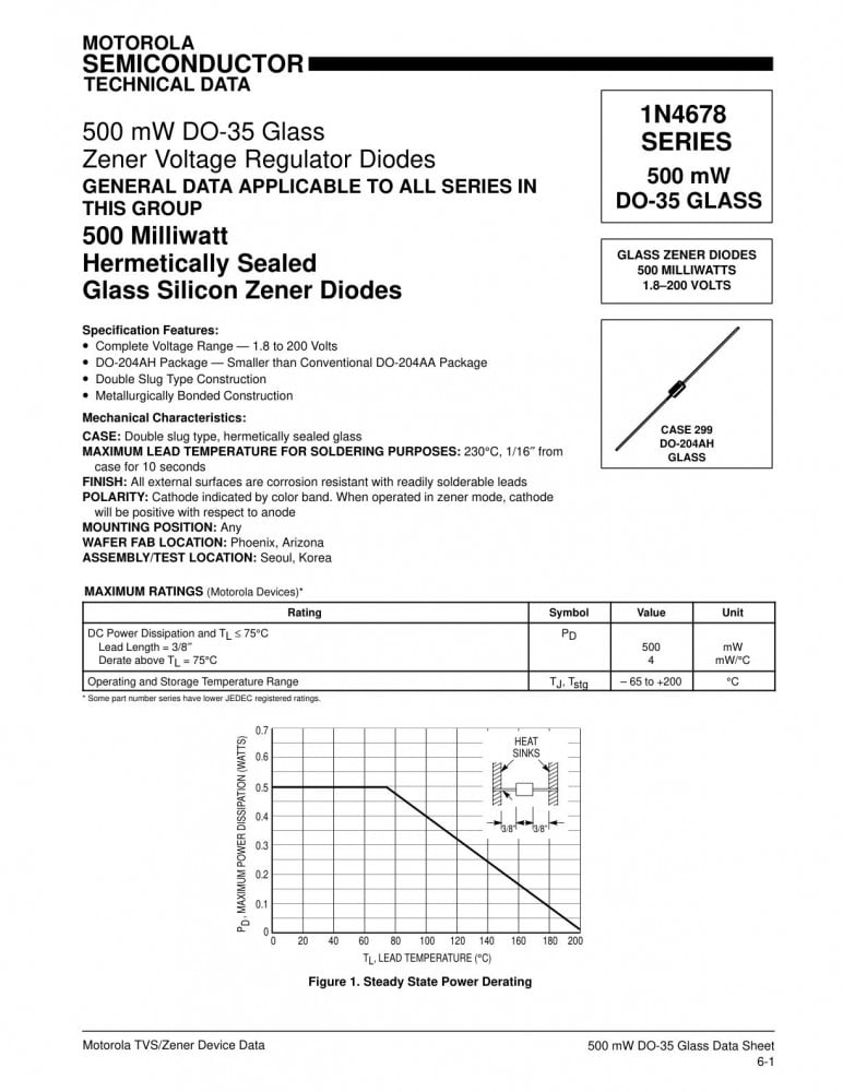 1N4701 datasheet page 1