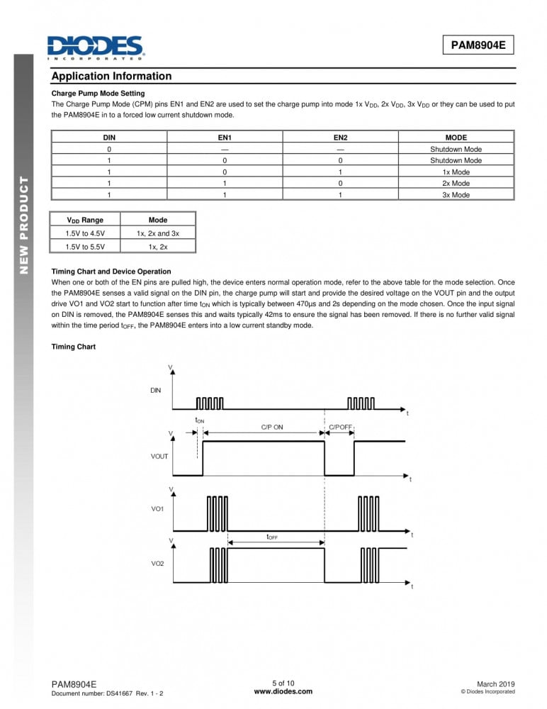 PAM8904E datasheet page 5
