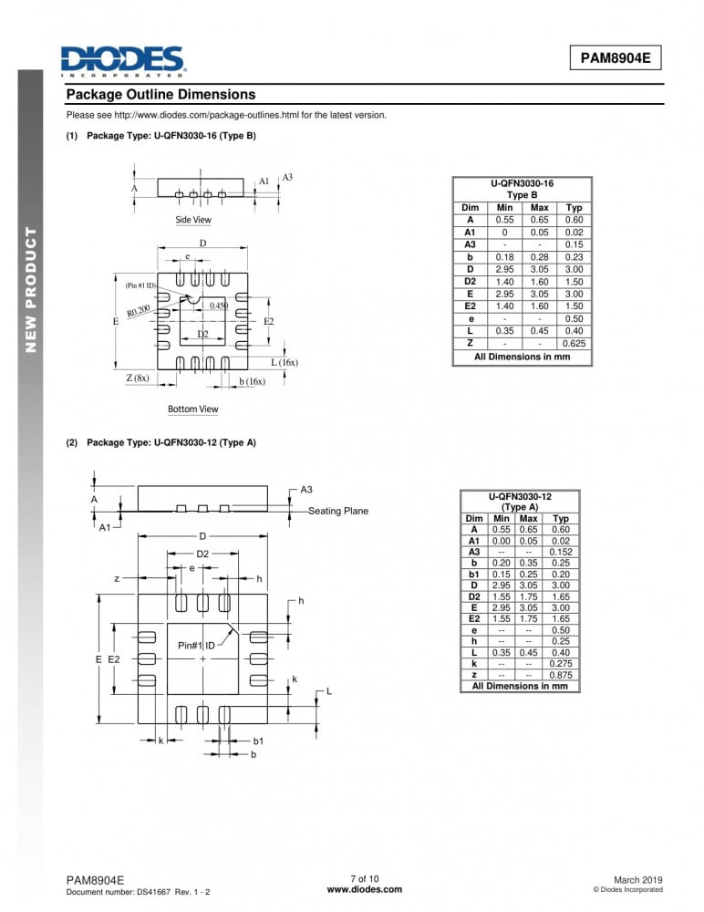 PAM8904E datasheet page 7