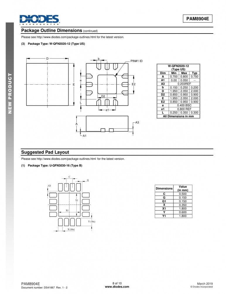 PAM8904E datasheet page 8