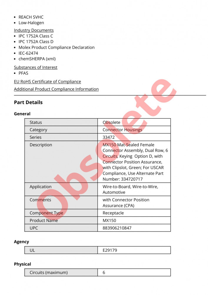 MOLEX 334720708 document image, page 2