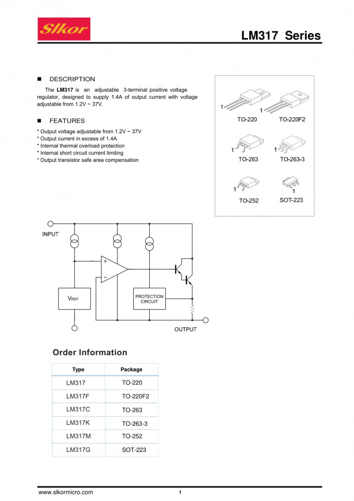 LM317C datasheet page 1