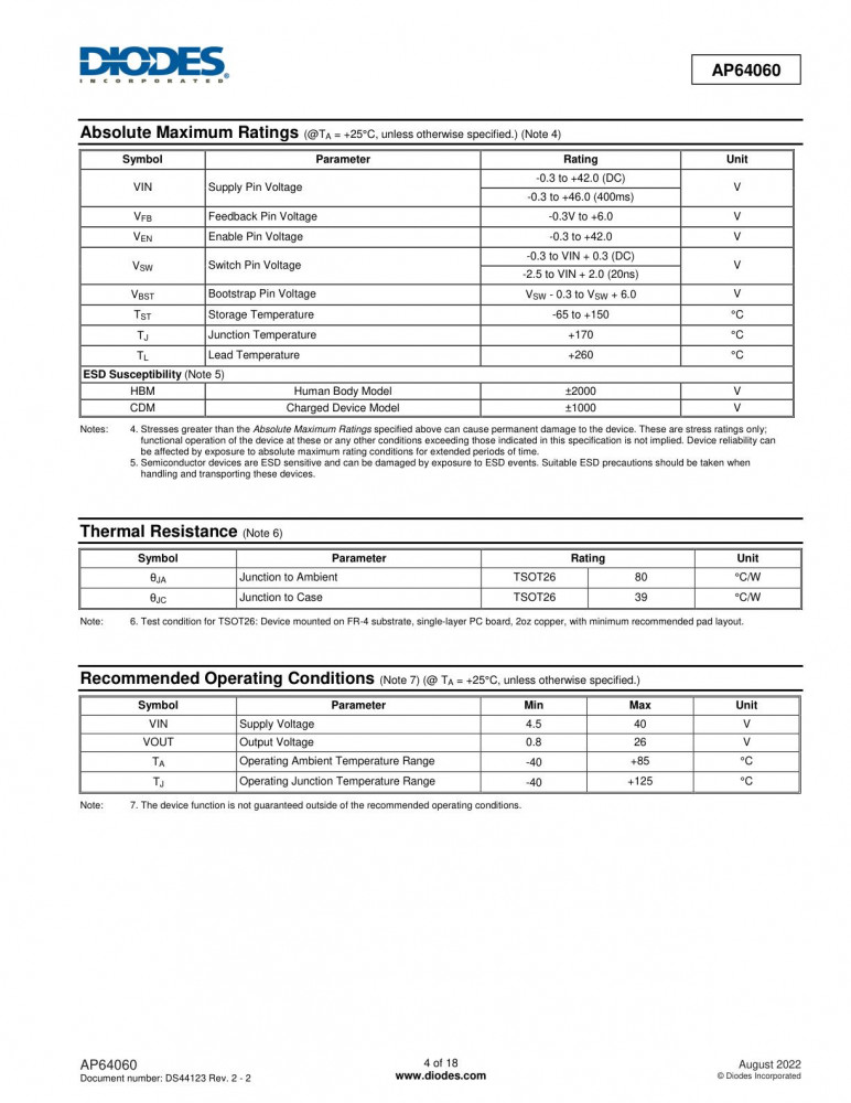 AP64060QWU-7 datasheet page 4
