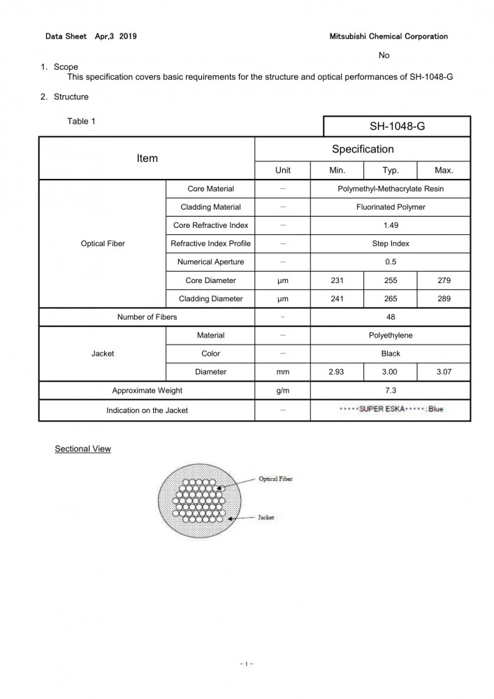 SH1048 technical document page 1