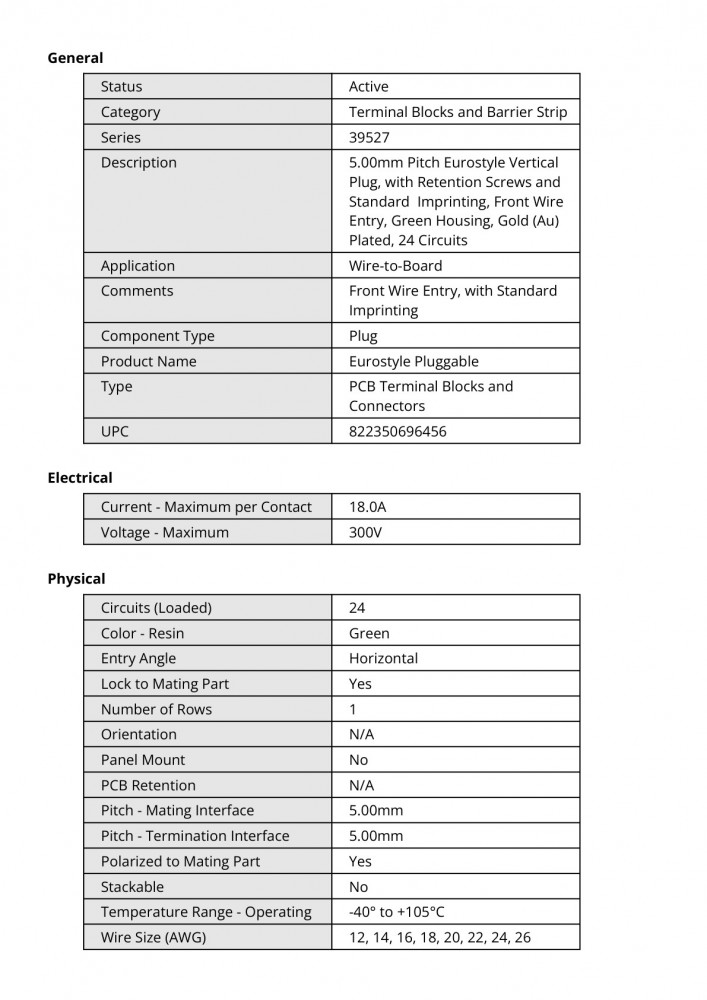 MOLEX 395278824 technical document page 2