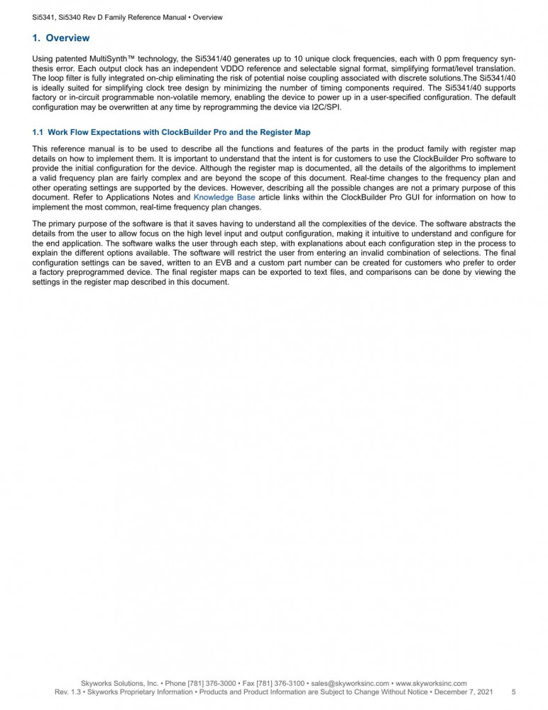 Si5341 Rev D reference manual page 5