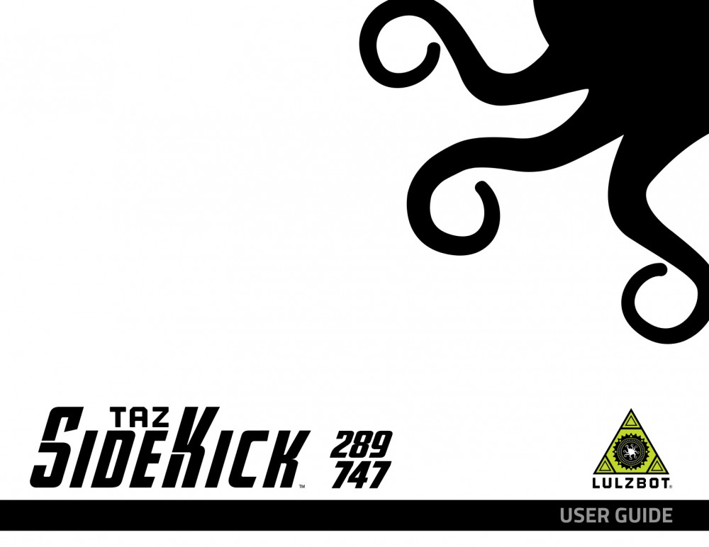 LulzBot TAZ SideKick document page 1