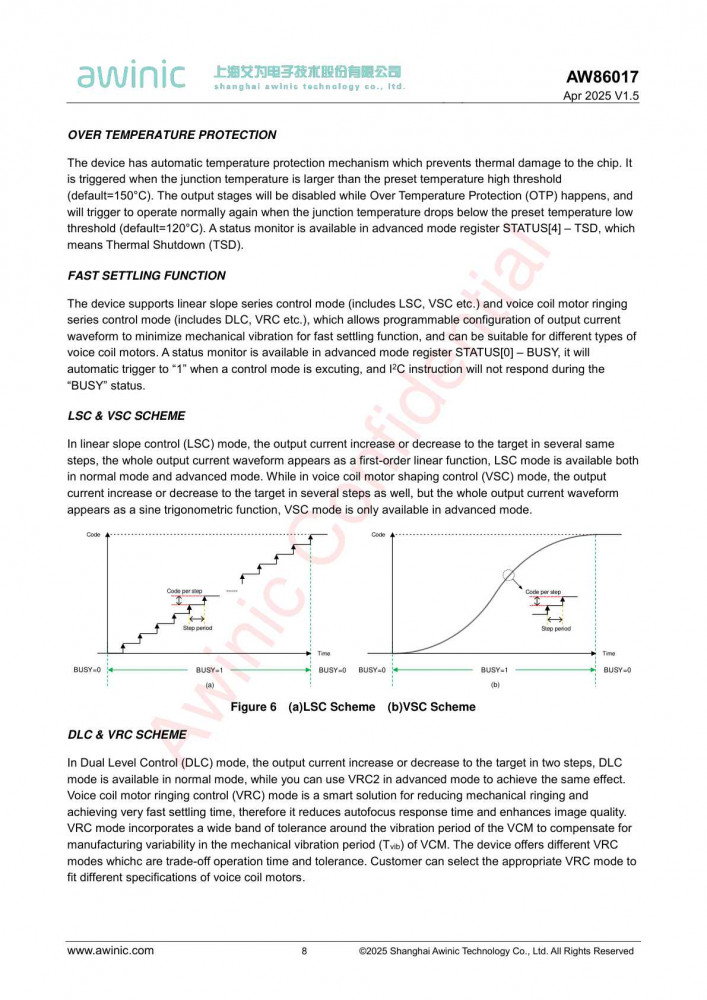 AW86017CSR datasheet page 8