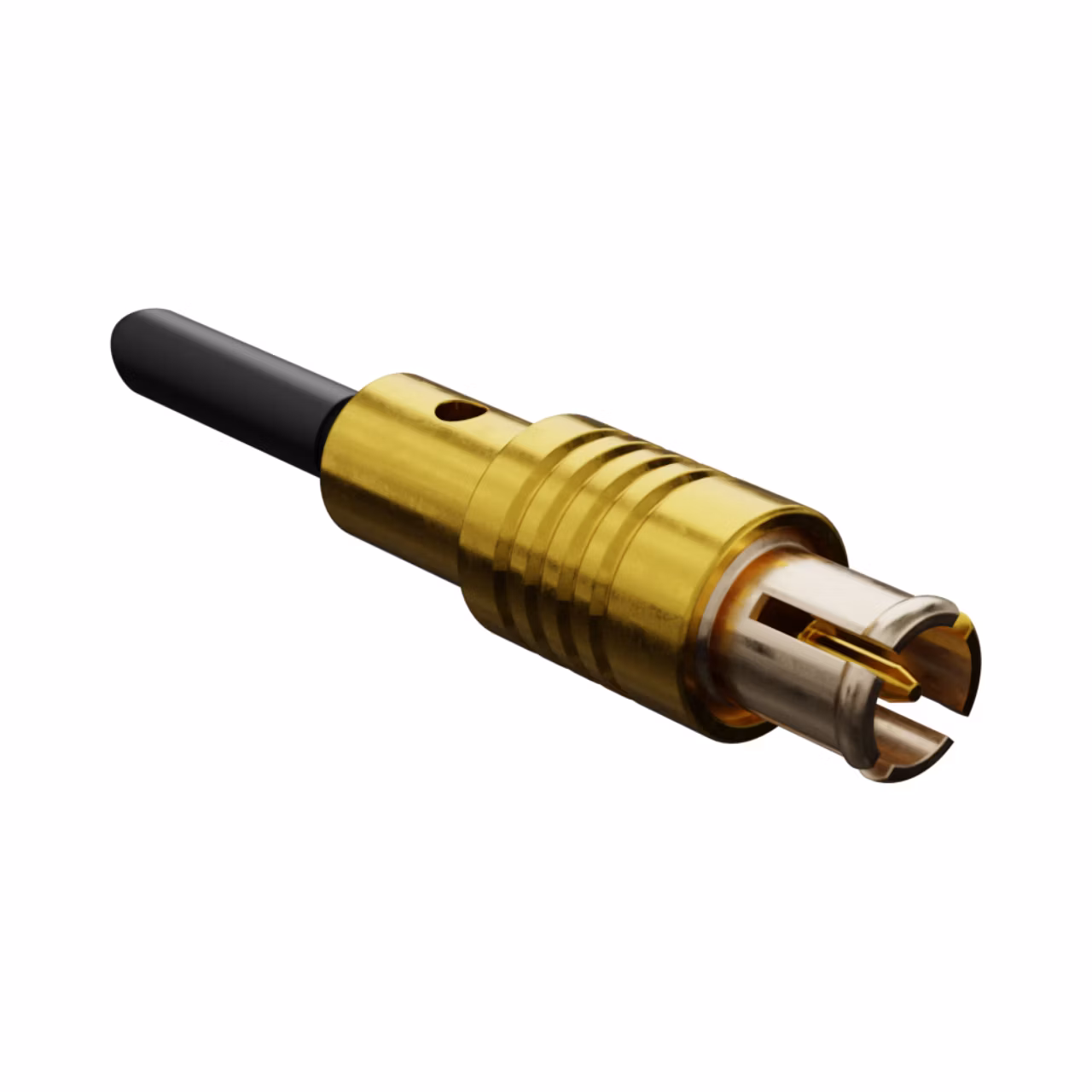 SSMCX Plug, Straight, Crimp, 1.13mm Cable Brass Body, Gold (Au) Plated, 50 Ohms for sale