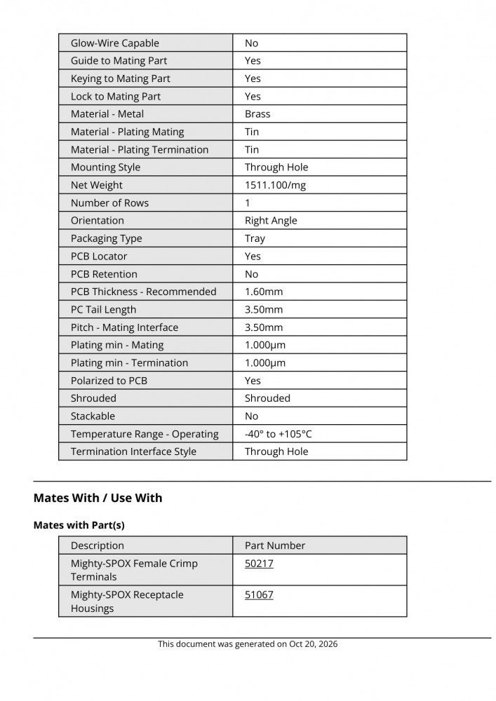 Molex 532590529 technical document preview, page 3