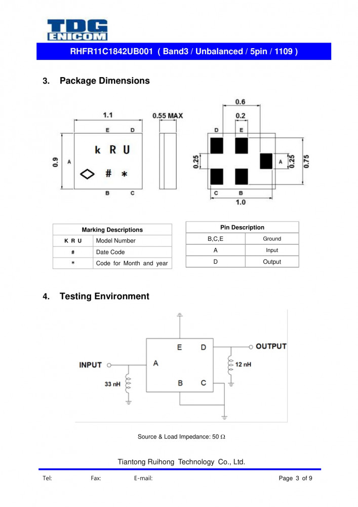 RHFR11C1842UB001 datasheet page 4