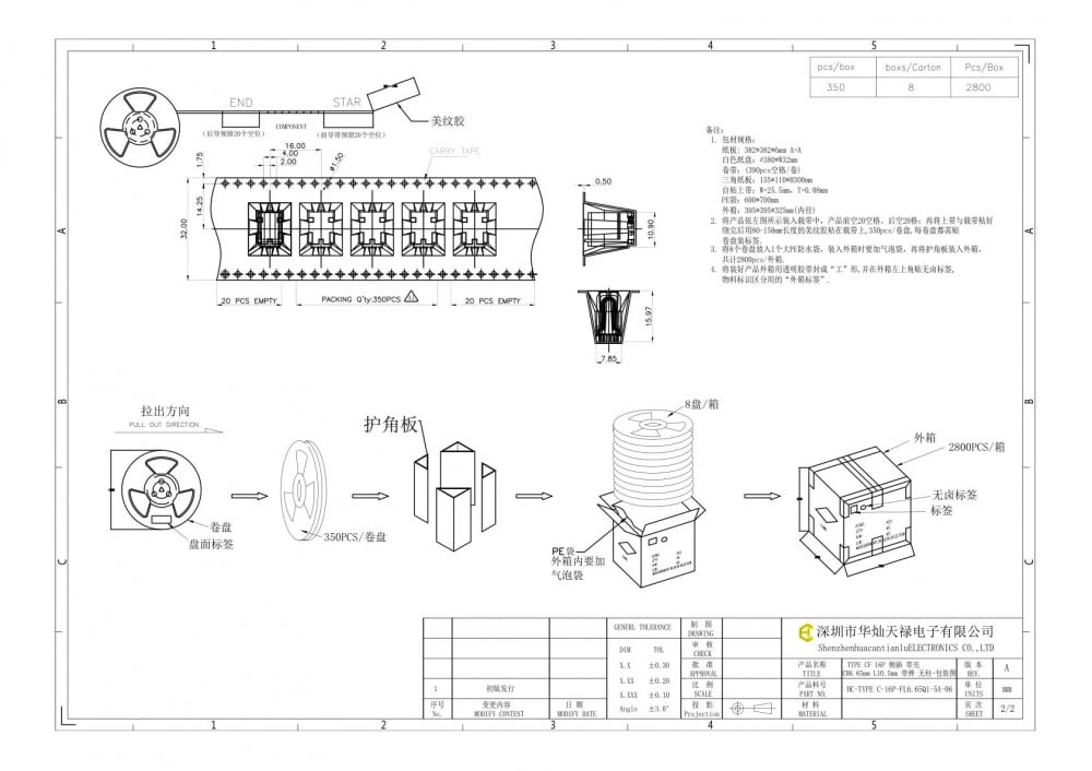 HC-TYPE-C-16P-FL6.65Q1-5A-06 technical document page 2